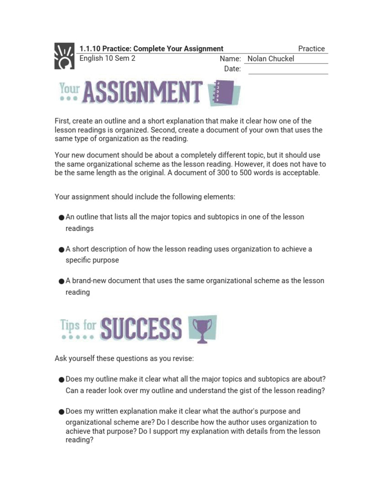 1.1.10 Practice - Complete Your Assignment (Practice) | PDF | Mulch