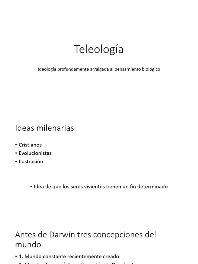 Teleologia 4 | PDF | Evolución | Biología