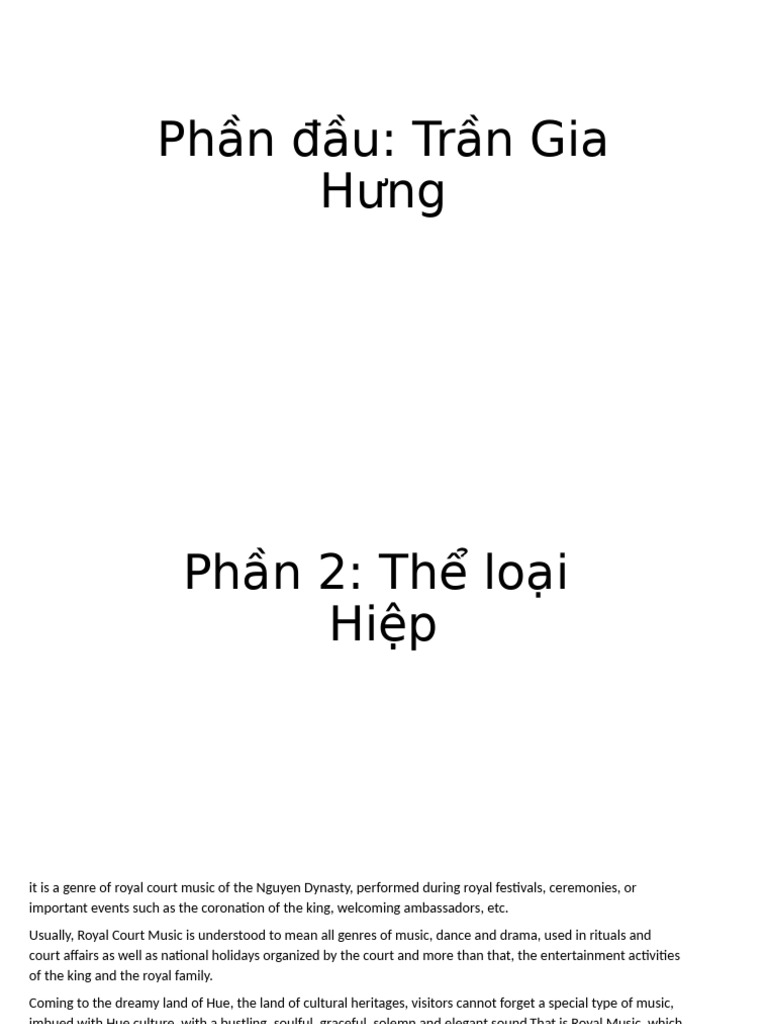 Hue Royal Court Music and Culture | PDF | Hue | Dances