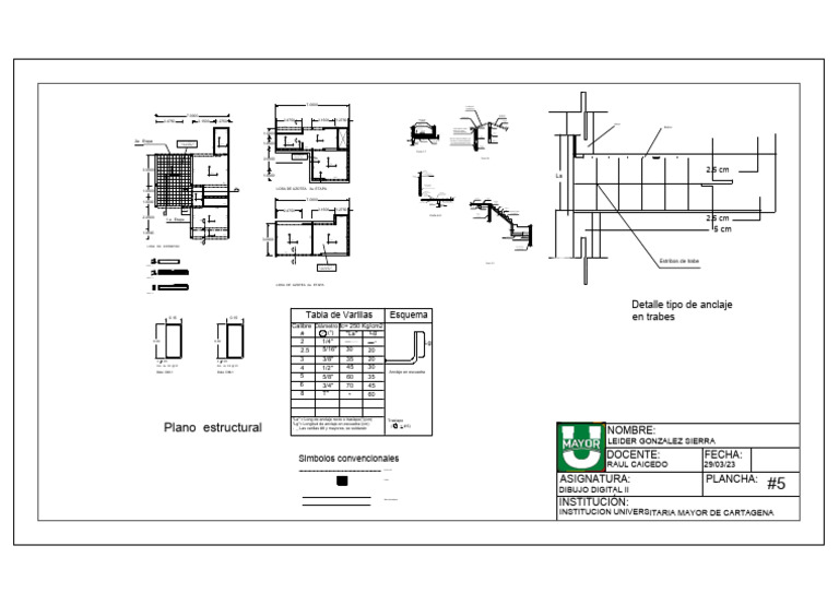 Dibujo1 planos leider (1)-PLANO 5 | PDF | Ingeniería estructural | Ingeniería de Edificación