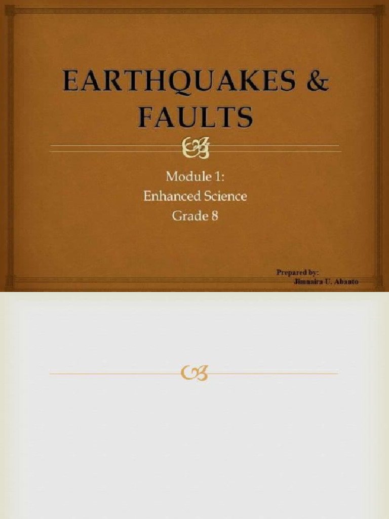 Earthquakes Faults | PDF