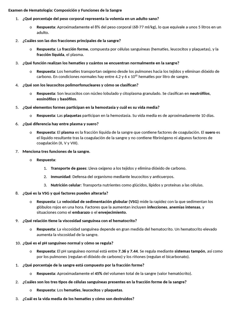 t2 Ex Hema | PDF | Sangre | Glóbulo rojo