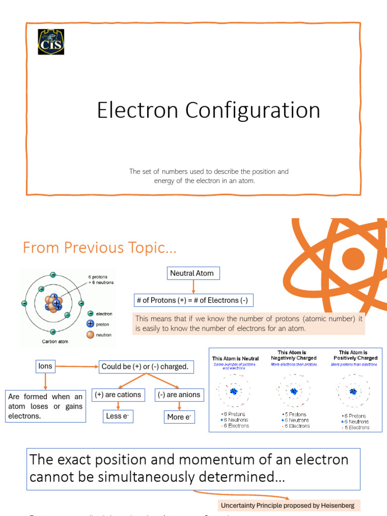 Understanding Electron Configuration Basics | PDF | Electron ...