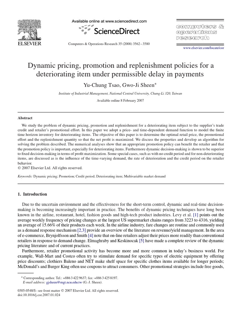 Dynamic Pricing Promotion And Replenishment Policies For A Deteriorating Item Under Permissible