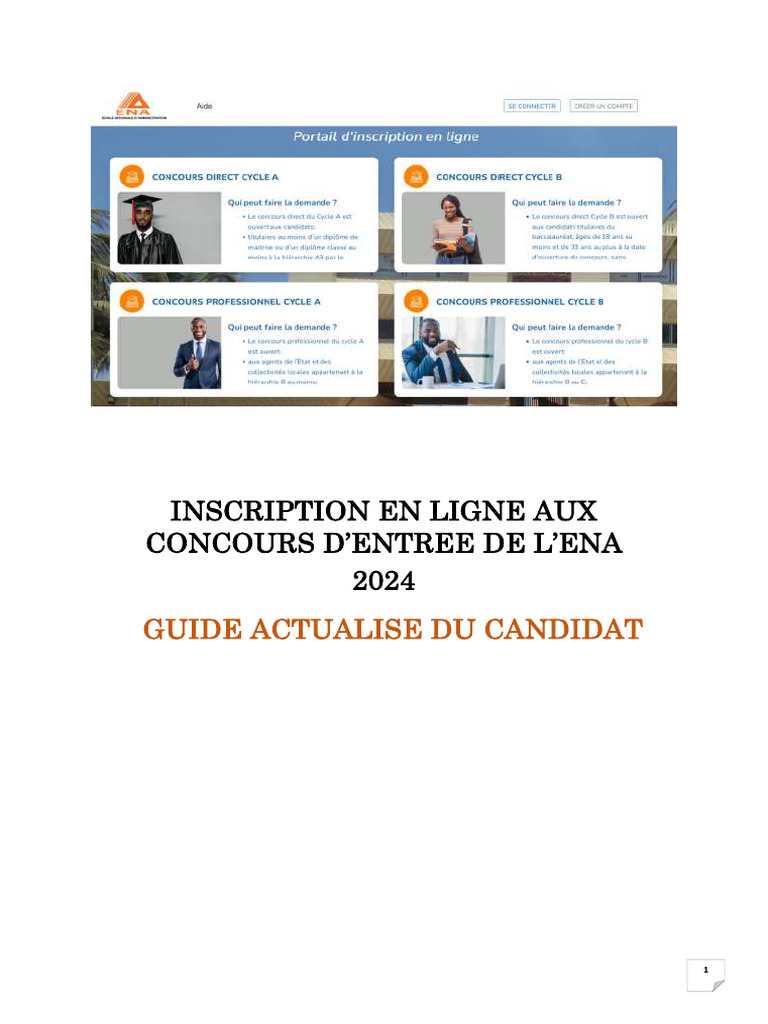 Inscription ENA 2024 : Guide du Candidat | PDF | Internet | Internet et Web