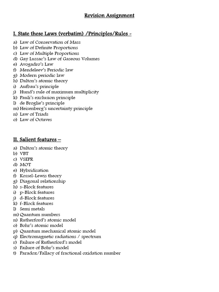 Revision Assignmen-XI | PDF | Teaching Methods & Materials | Science & Mathematics