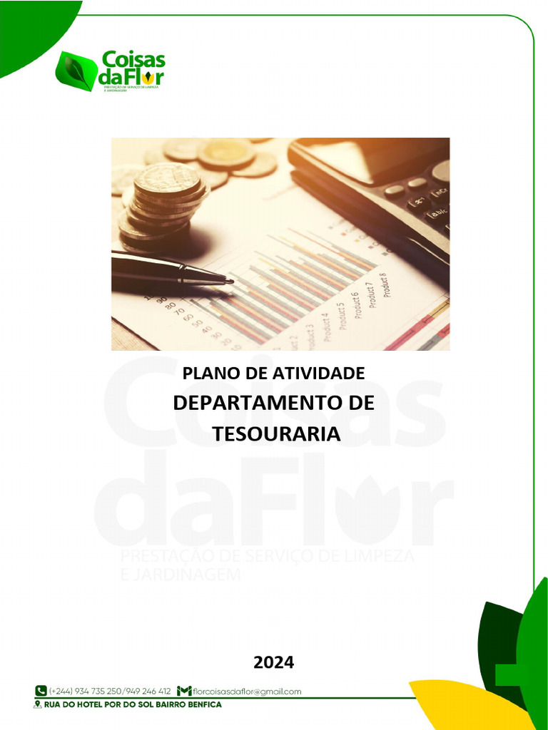 PLANO DE TESOURARIA | PDF | Tesouro | Fluxo de caixa