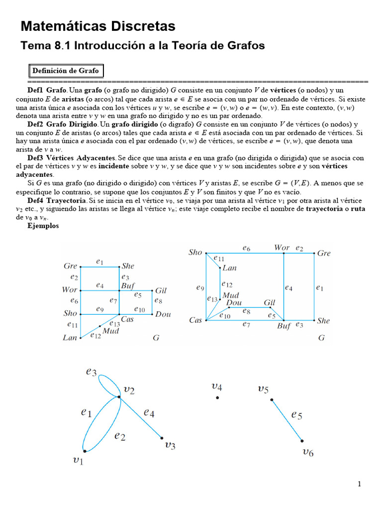 ClaseMD_8.1 | PDF | Vértice (teoría de grafos) | Informática teórica