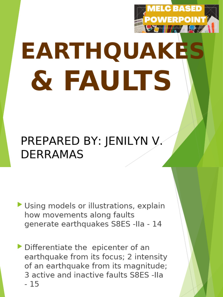 G8 Science Q2- Week1- Earthquake | PDF | Earthquakes | Fault (Geology)