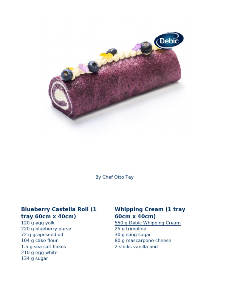 Blueberry Castella Roll Enmy | PDF