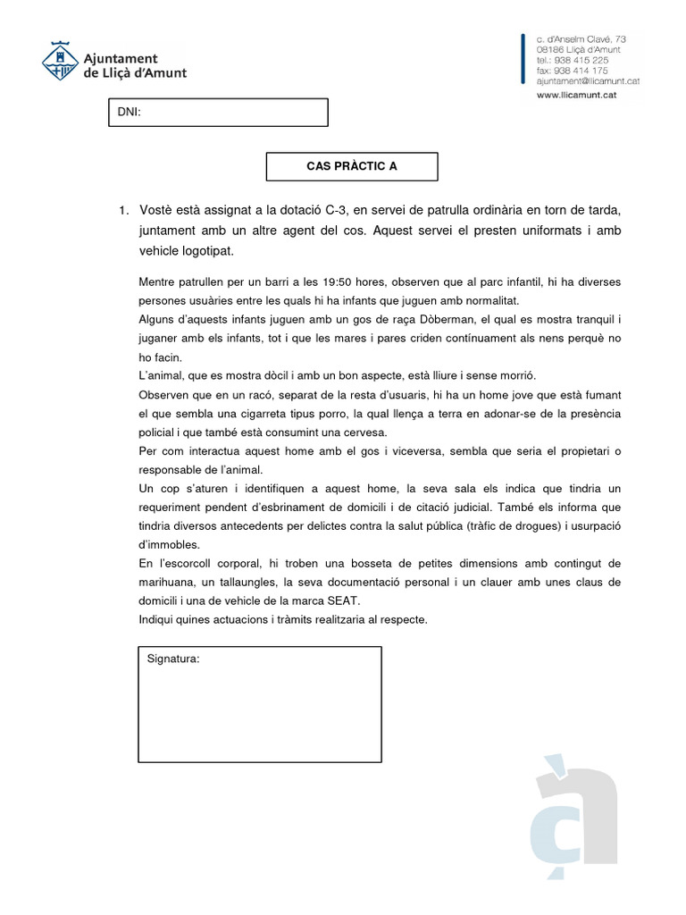 Cas Practic A I Corrector 2019 | PDF