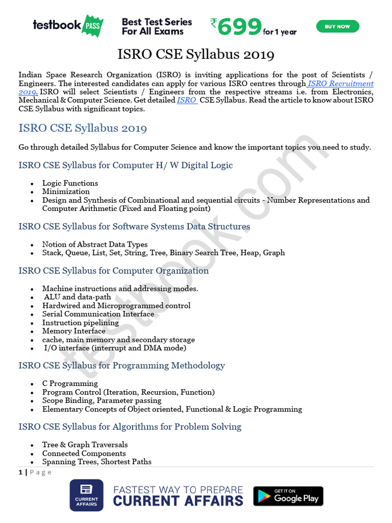 Isro-Cse-Syllabus - 7766d43b | PDF | Relational Model | Computer Engineering