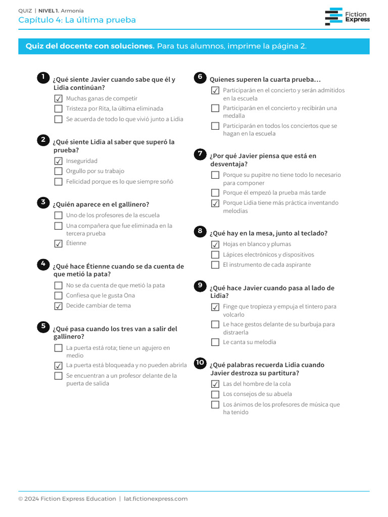 Quiz Armonia Capitulo 4 | PDF