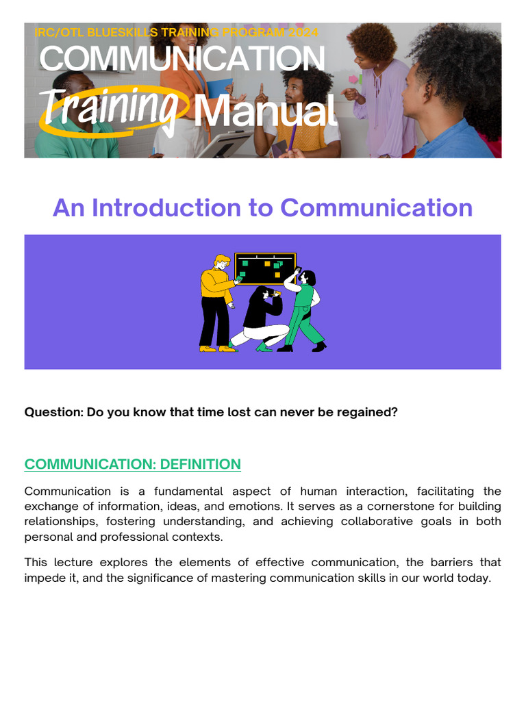 Effective Communication Skills Guide | PDF | Communication | Human Communication
