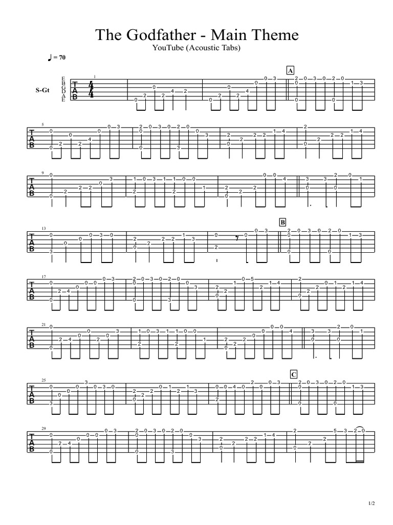 The Godfather - Main Theme | PDF