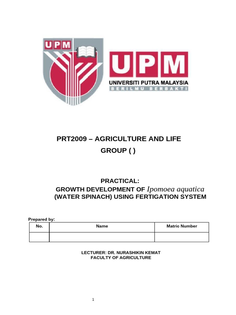 PRT2009 Practical Fertigation Report Template | PDF | Wellness ...