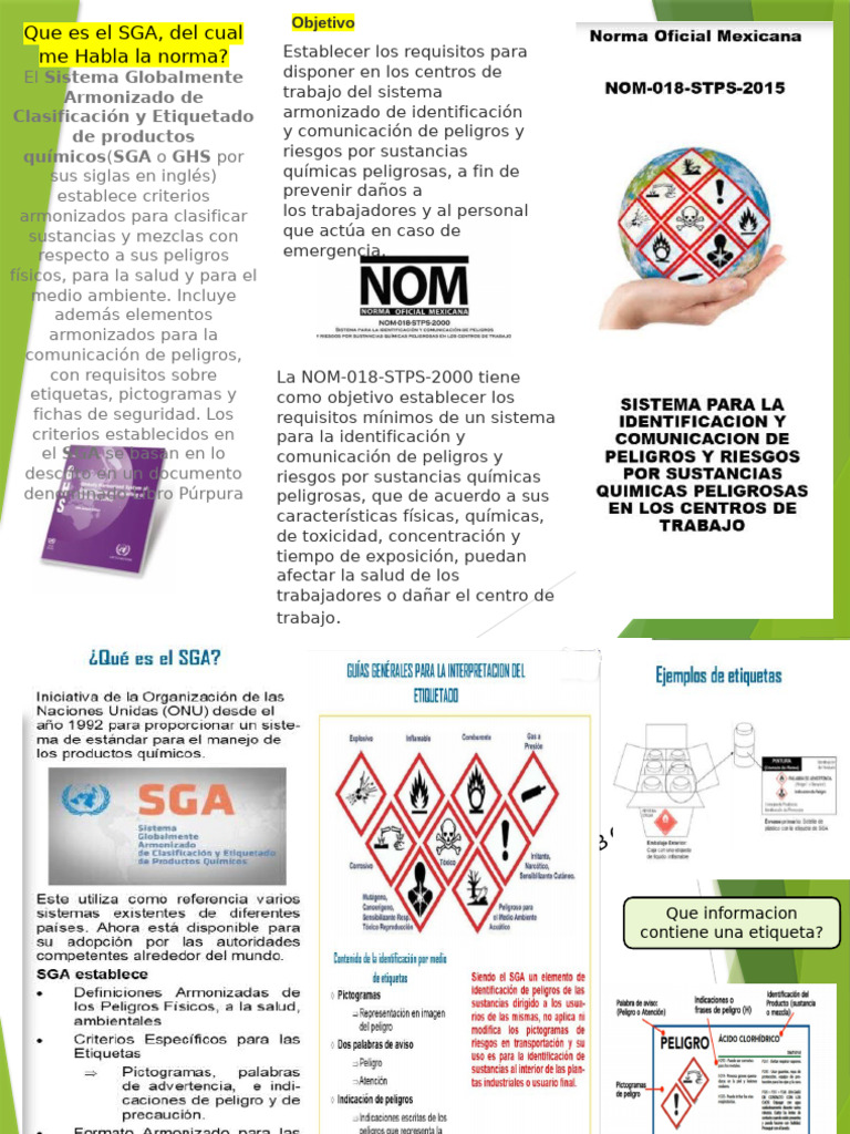 Triptico Nom-018 STPS | PDF | Seguridad y salud ocupacional