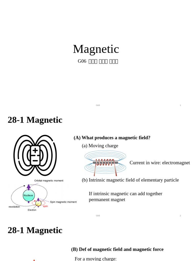 CHAPTER28 磁場 | PDF | Magnetic Field | Magnetism