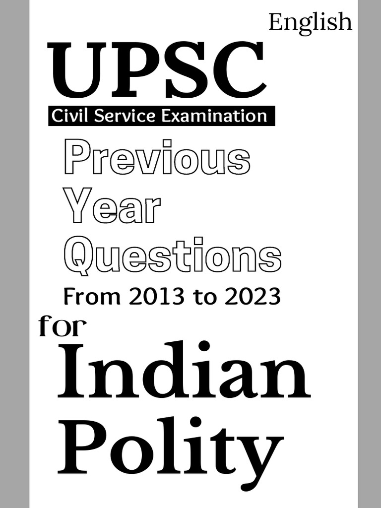 Previous Year Questions: Civil Service Examination | PDF | Constitution ...
