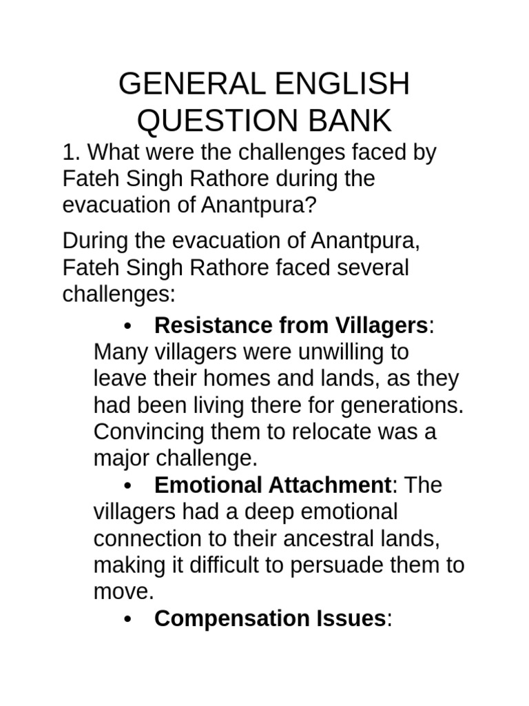 General English Question Bank | PDF | Privacy | Humanitarian Aid