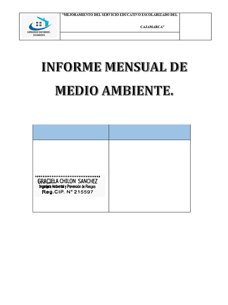 informe.ambiental. | PDF | Lavado de manos | Residuos