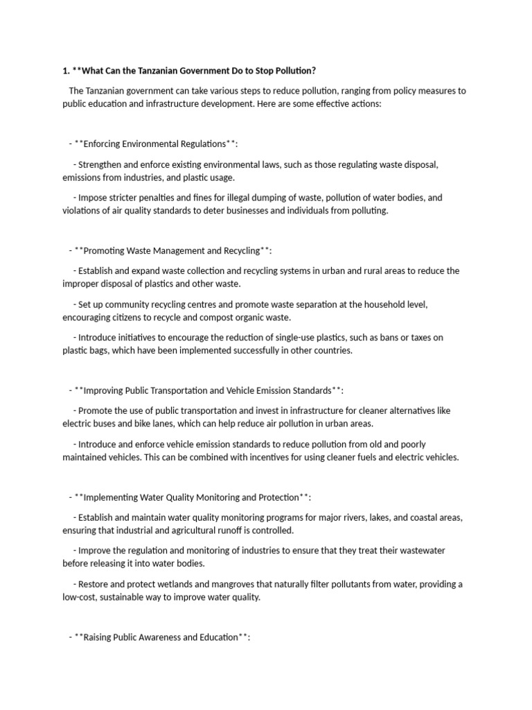 mun tanzania reso plan | PDF | Recycling | Waste Management