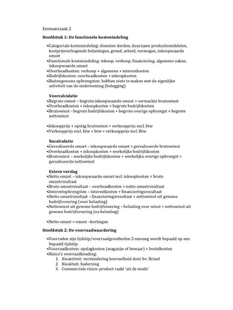 Eenmanszaak 2 | PDF