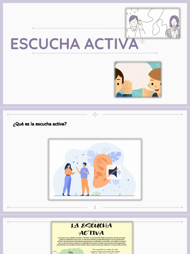 Escucha Activa: Conceptos Clave | PDF | Estilo de vida