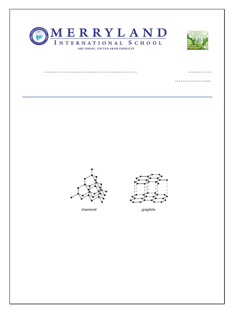 Giant Covalent Structures Worksheet | PDF | Chemical Bond | Covalent Bond