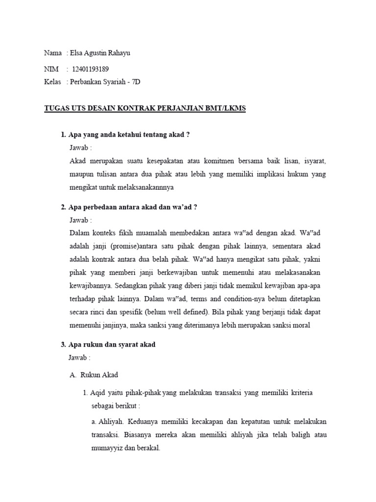Elsa Agustin Rahayu - 12401193189 - Uts DKP | PDF