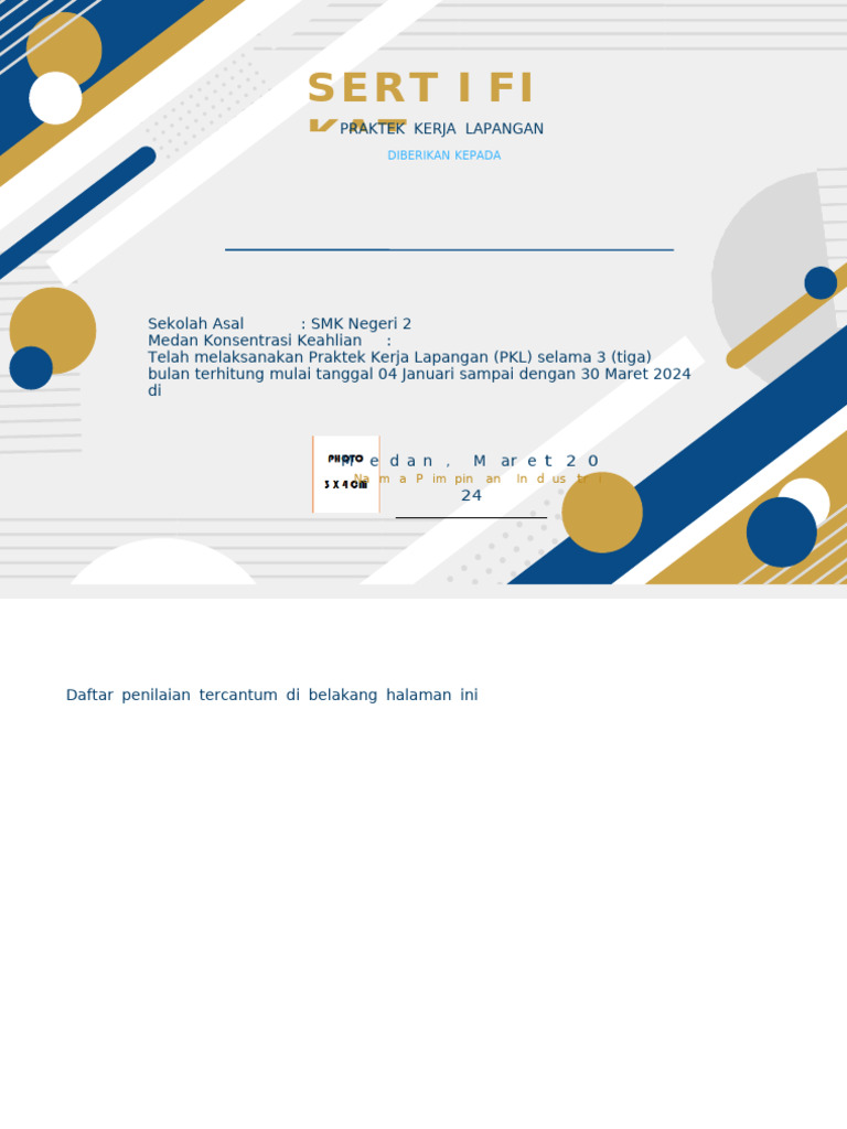 DRAFT SERTIFIKAT PKL BARU HUBIN. PAK ALVERD | PDF