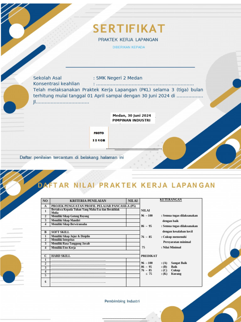 Sertifikat PKL A4 Akt. 104 - Dari Buk Putri Annisa B.ING - 2024-2025 | PDF