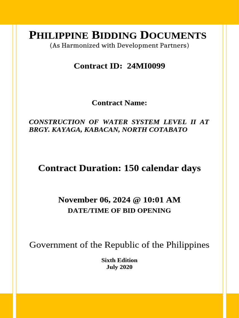 ITB and Bid Docs For 24MI0099 | PDF | Procurement | Specification ...