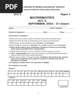 2024 KCSE MATHS pp1 | PDF