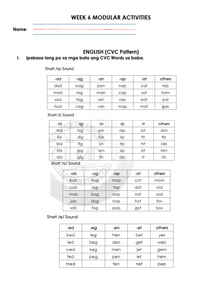 Week 6 Modular Activities | PDF