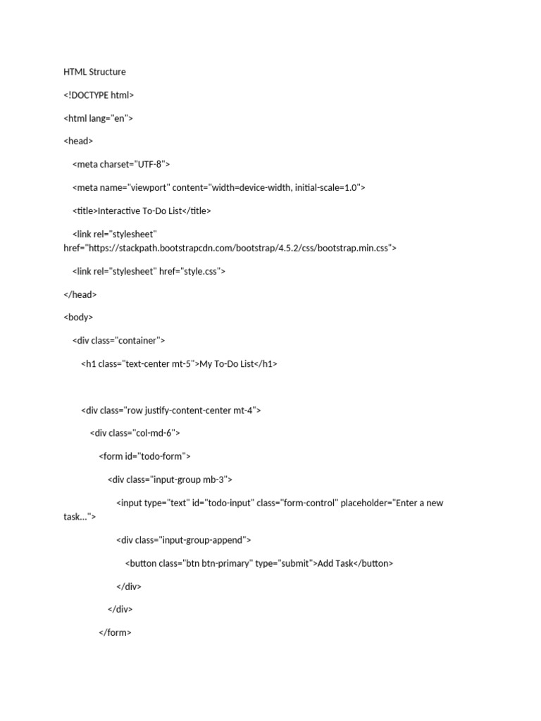 todo list | PDF | Computing | Web Development