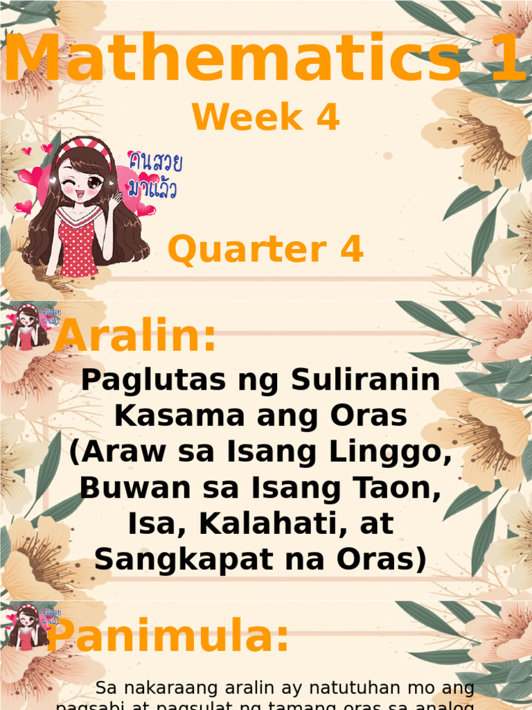 4th Math Week 4 | PDF