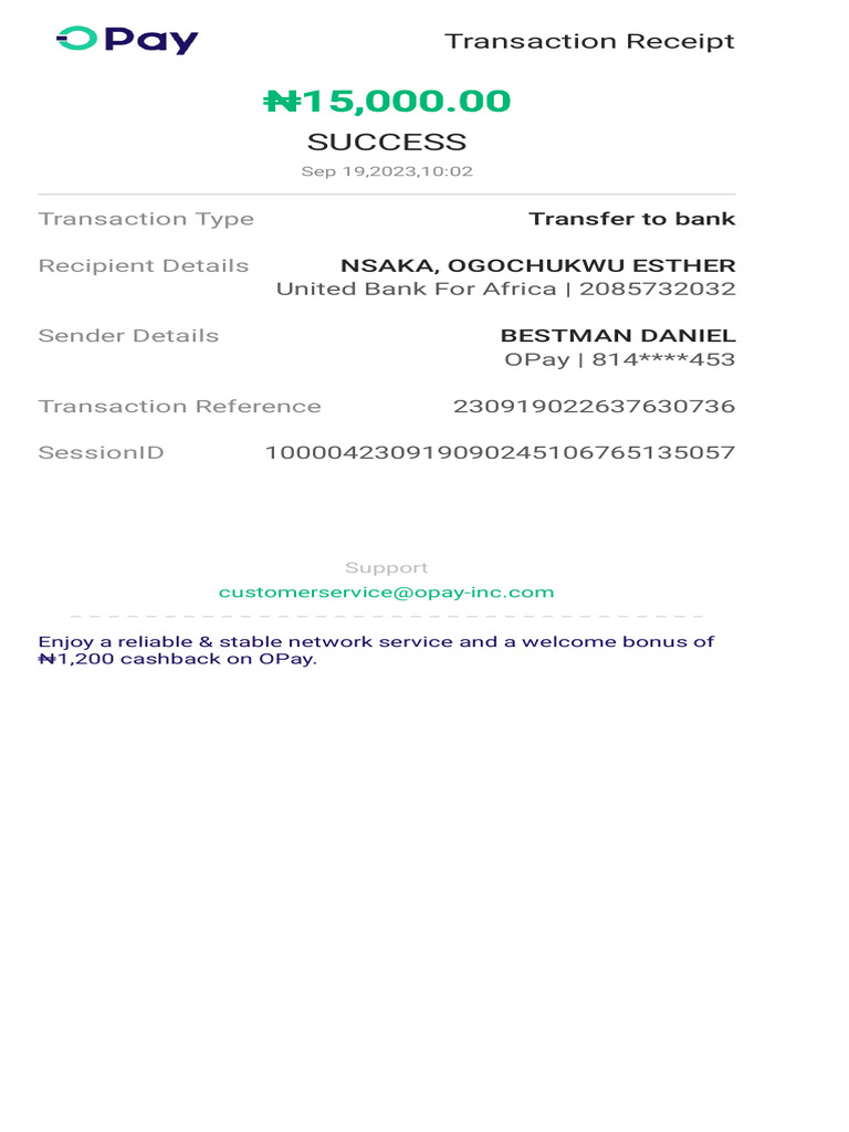 Transaction Receipt-230919022637630736 | PDF
