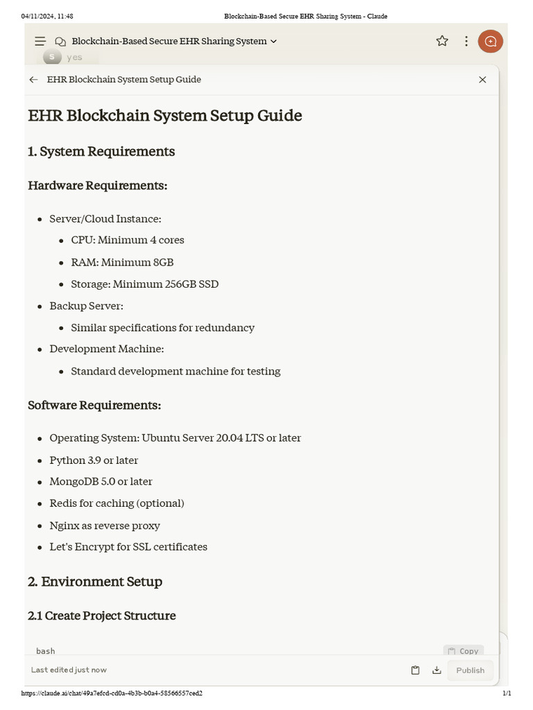 Blockchain Based Secure Ehr Sharing System Claude Pdf Computers