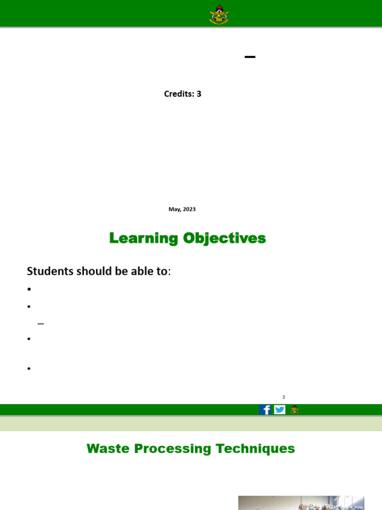 Waste Management Course Overview | PDF | Mill (Grinding) | Waste