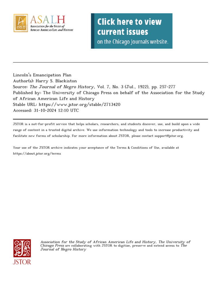 Lincoln's Emancipation Strategy Explained | PDF | Abraham Lincoln ...