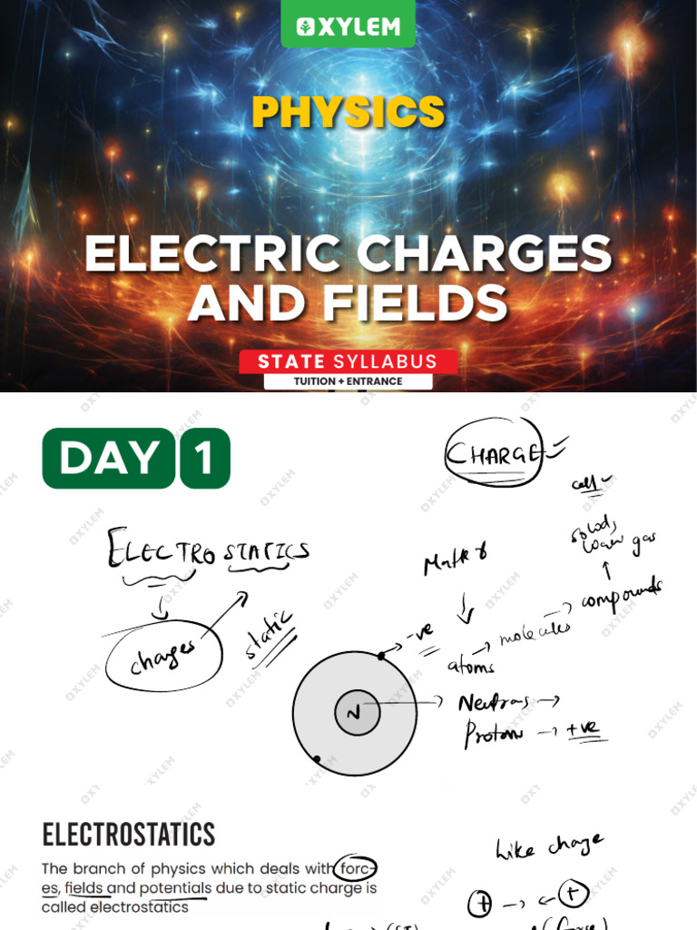 Electric Charges & Fields [p1] | PDF