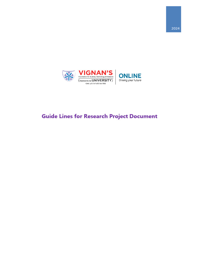 Research Project Guidelines - VO | PDF | Methodology | Marketing