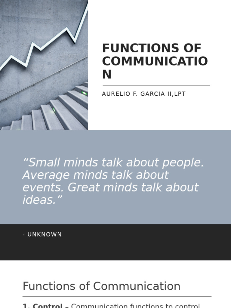 Functions of Communication | PDF