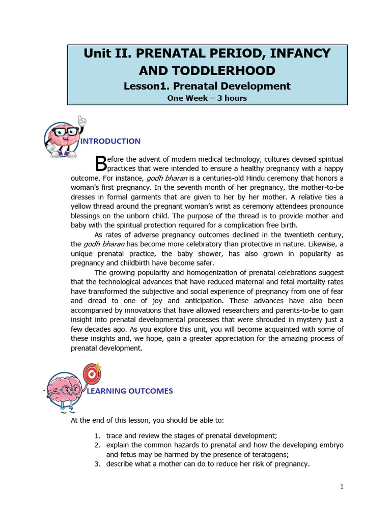 Unit II. Prenatal Development | PDF | Pregnancy | Prenatal Development