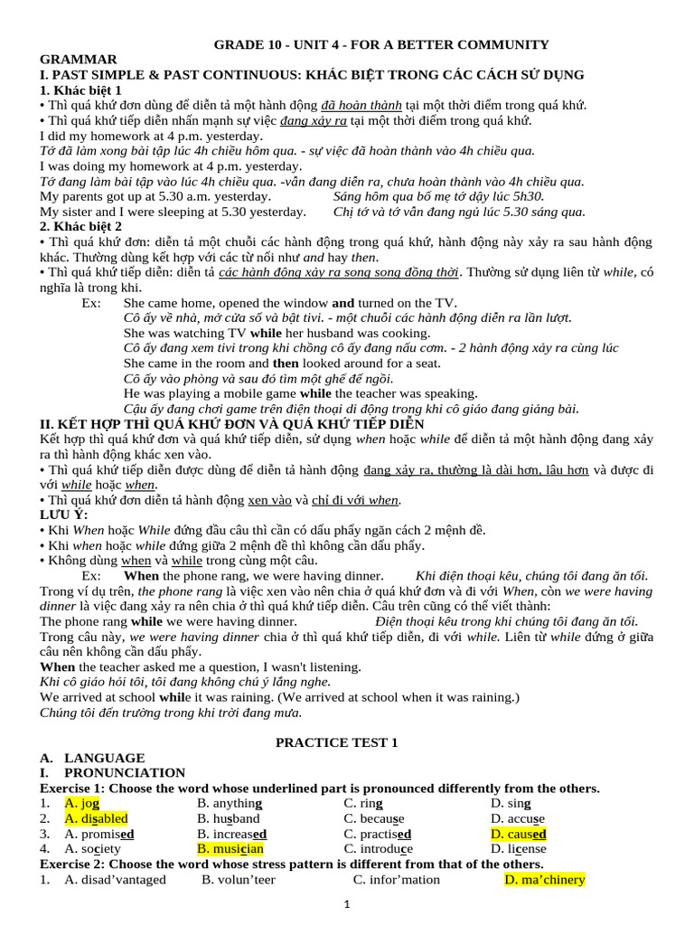 10 UNIT 4 - ĐỀ | PDF | Volunteering | Oxfam