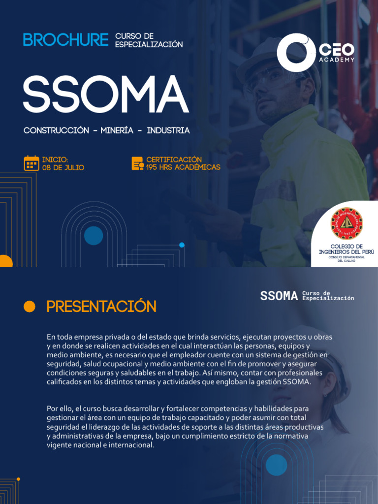 Especialización en SSOMA: Construcción y Minería | PDF | Seguridad y ...