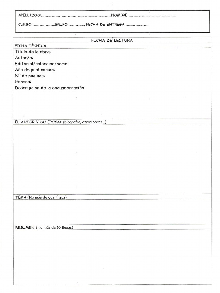 Ficha Lectura 1 | PDF