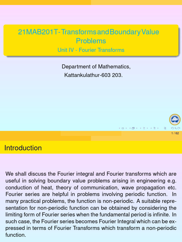 Fourier Transforms and Properties Explained | PDF | Fourier Transform ...