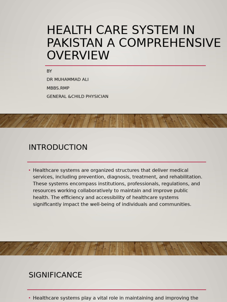 Overview of Pakistan's Healthcare System | PDF | Health Care | Health ...